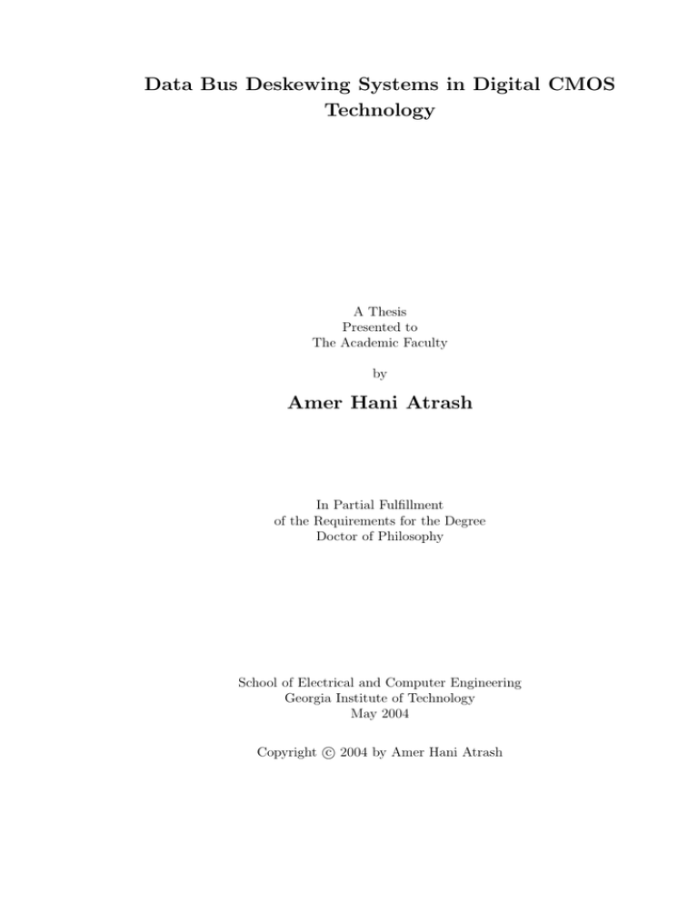 Data Bus Deskewing Systems in Digital CMOS Technology Amer
