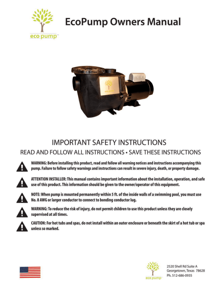 EcoPump Owners Manual