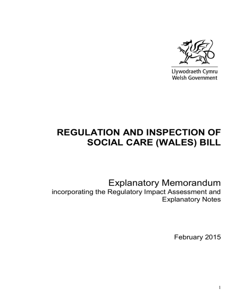 Explanatory Memorandum - National Assembly for Wales