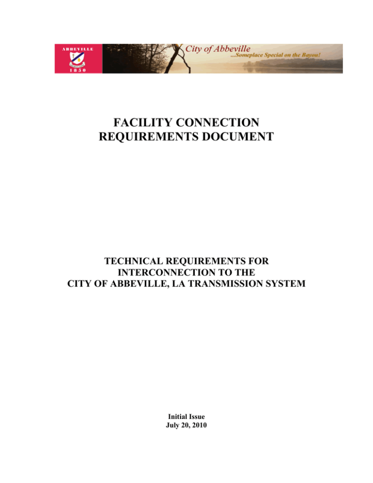 Facility Connections Requirements