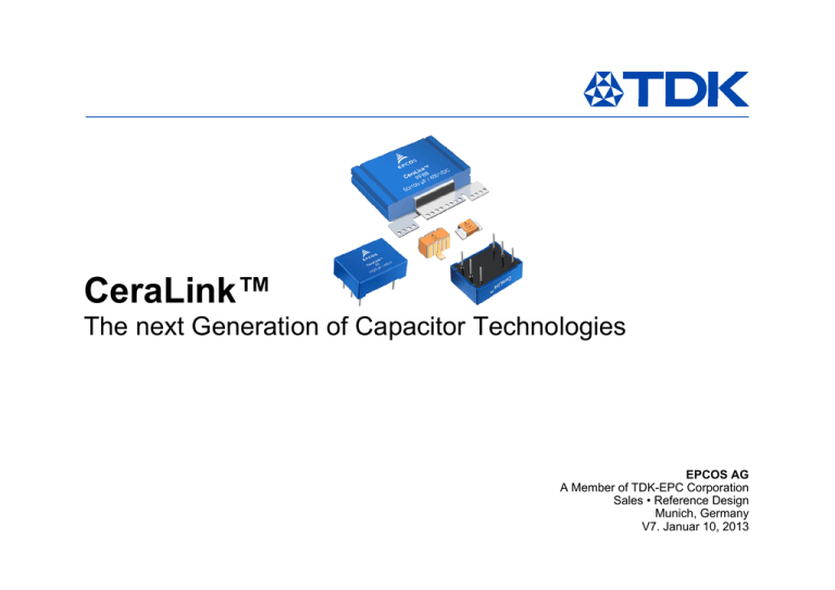 CeraLink™ Capacitor Technology for Power Inverters