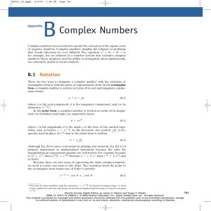Complex numbers summary