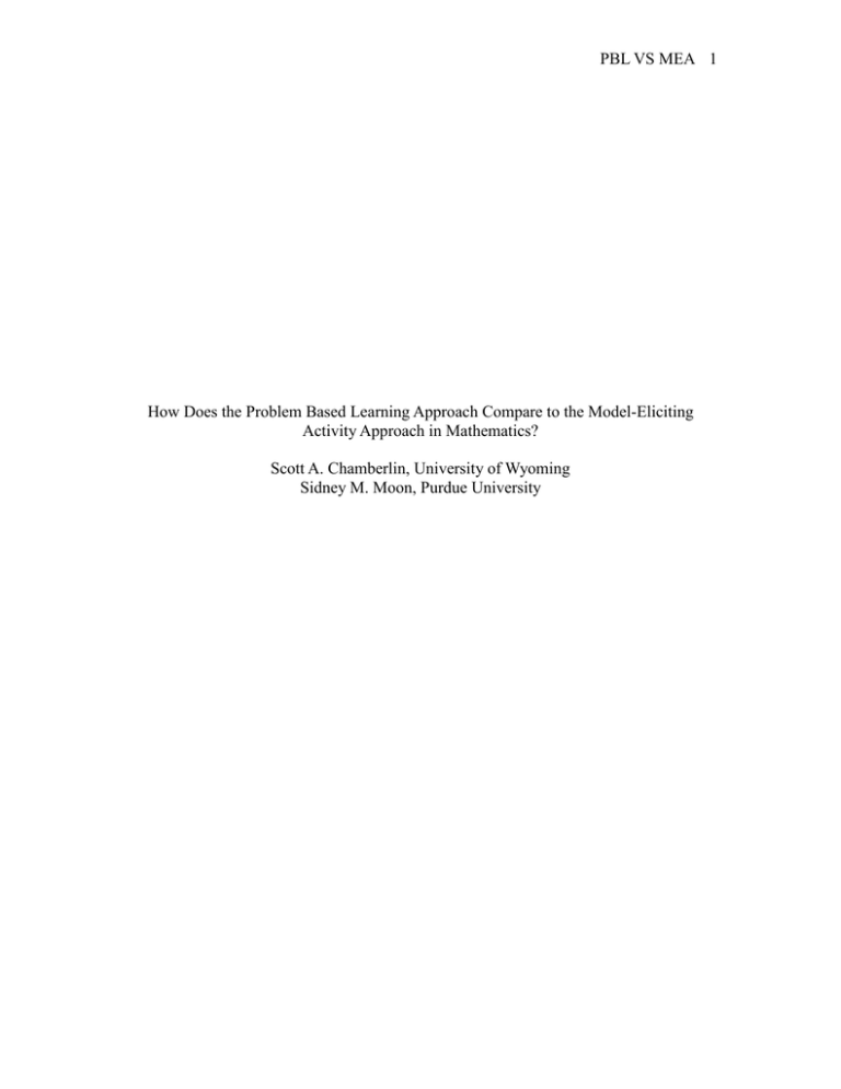 How Does The Problem Based Learning Approach Compare To