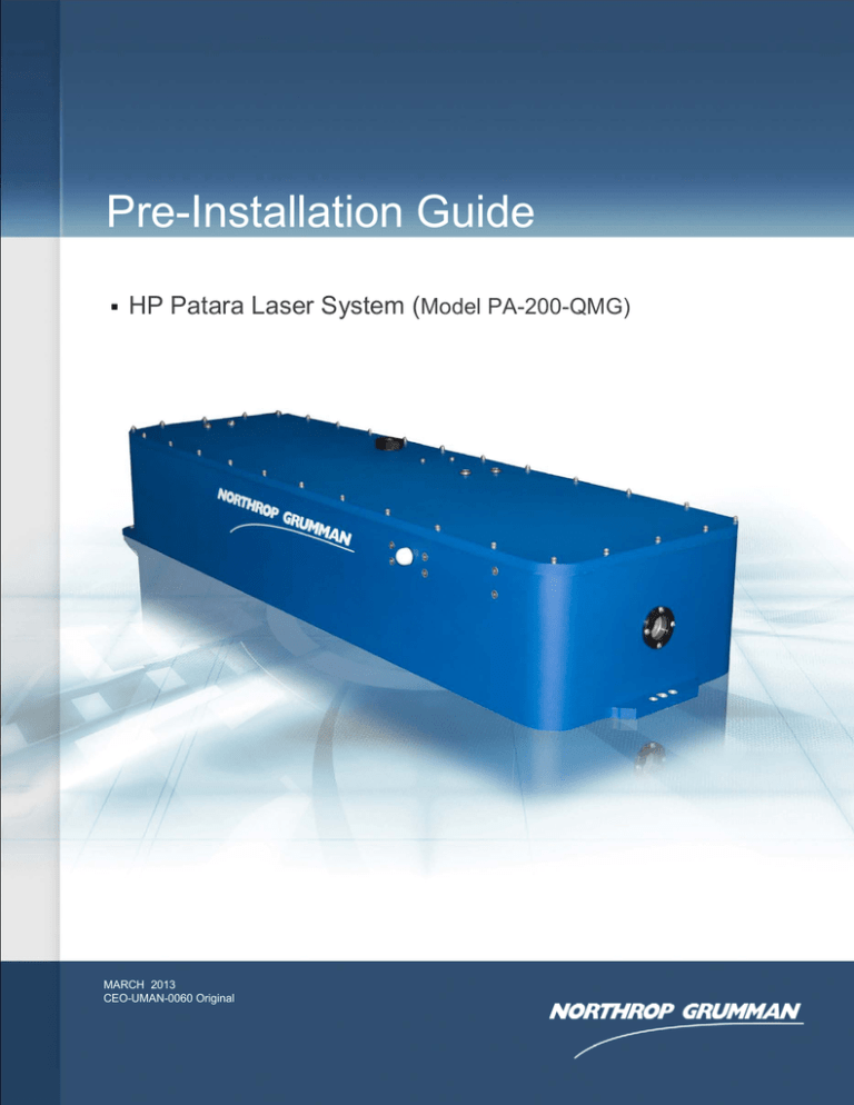Pre-Installation Guide