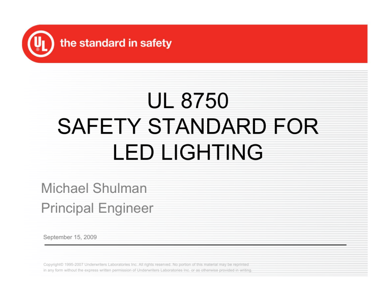 MDC Presentation Template - American Lighting Association