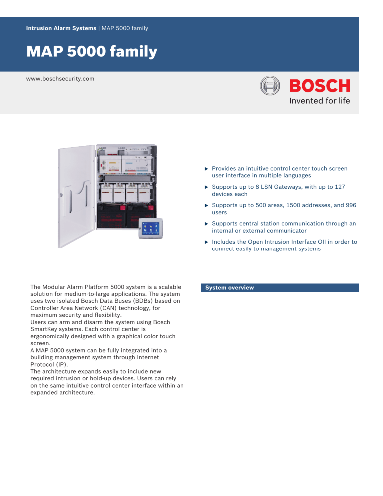 MAP 5000 family - Bosch Security Systems