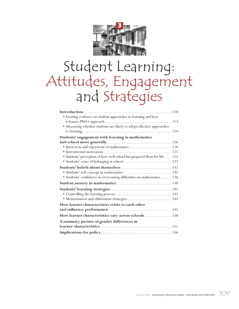 Student Learning: Attitudes, Engagement and Strategies