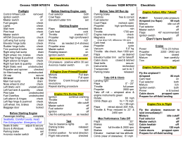 C-182 In-flight Checklist