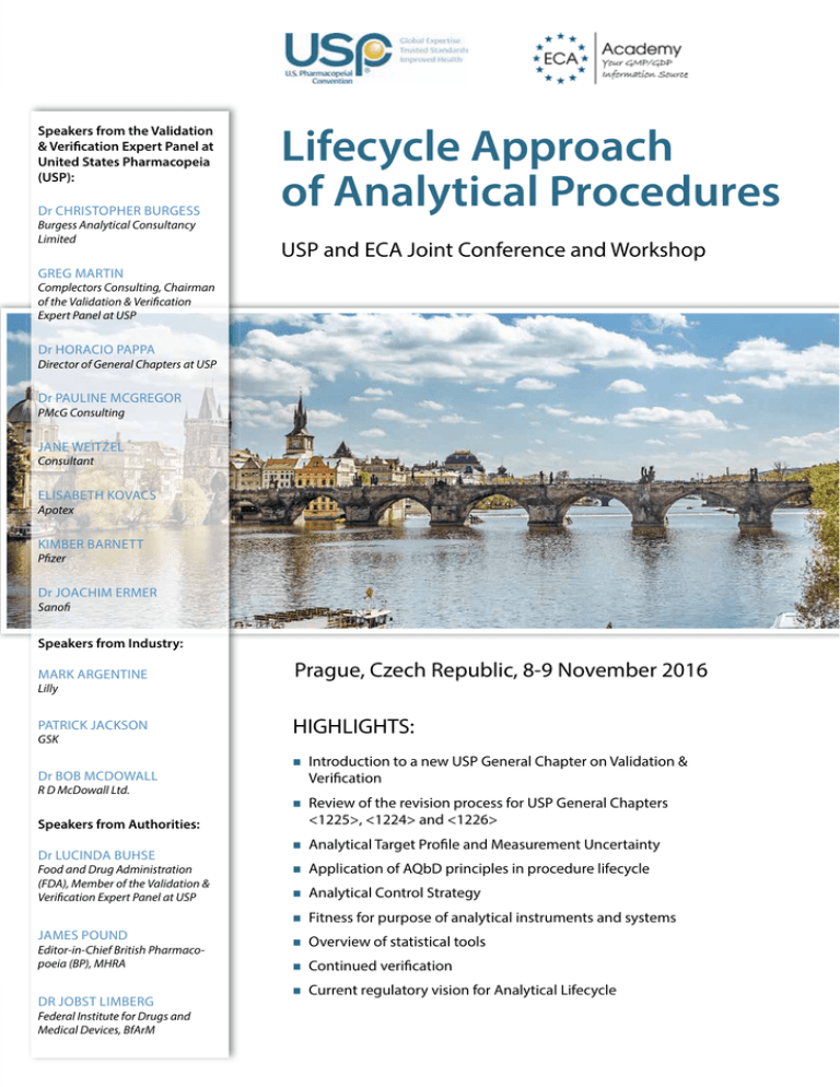 Lifecycle Approach of Analytical Procedures Lifecycle Approach of Analytical Procedures