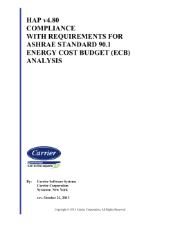 Carrier E20-II Design Software Hourly Analysis Program v4.60