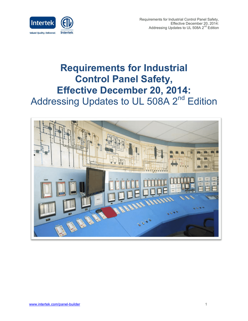 Addressing Updates to UL 508A 2nd Edition