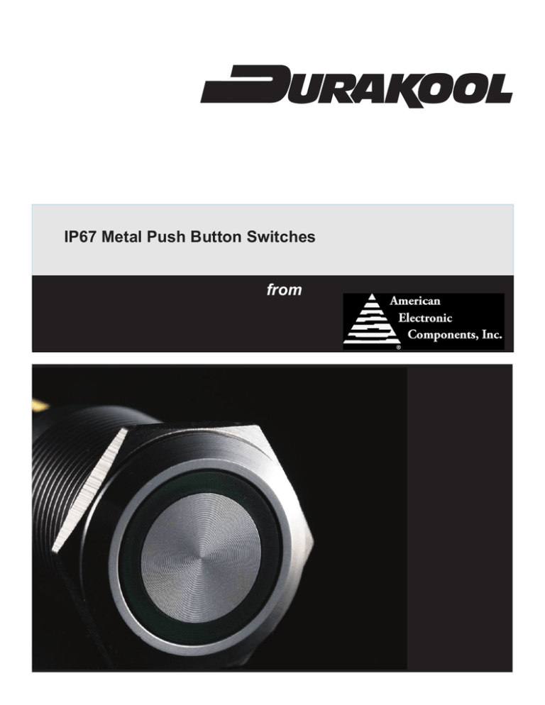 DS Series IP67 Metal Push Button Switches