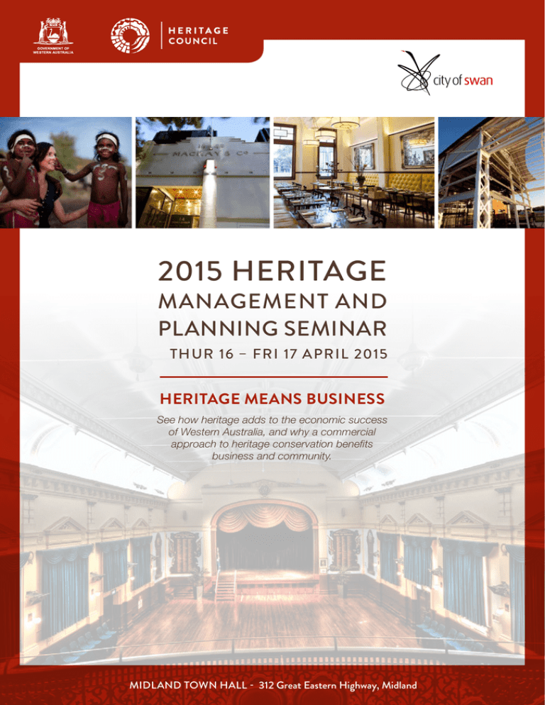 Heritage Seminar Program