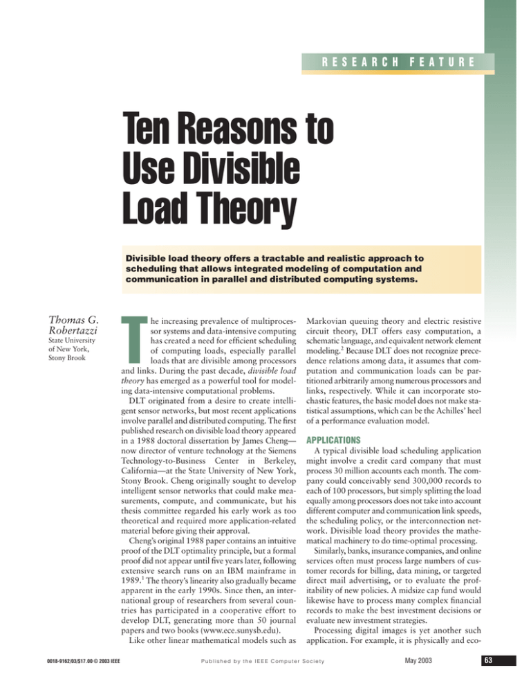 Ten Reasons to Use Divisible Load Theory