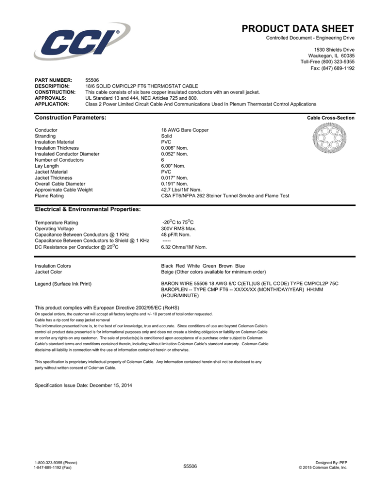 Product Data Sheet