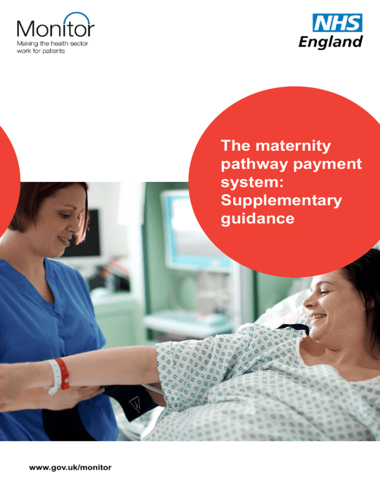 The maternity pathway payment system: Supplementary