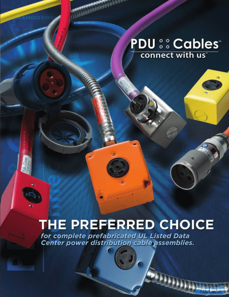 PDU CABLES, thE inDUStry LEADEr