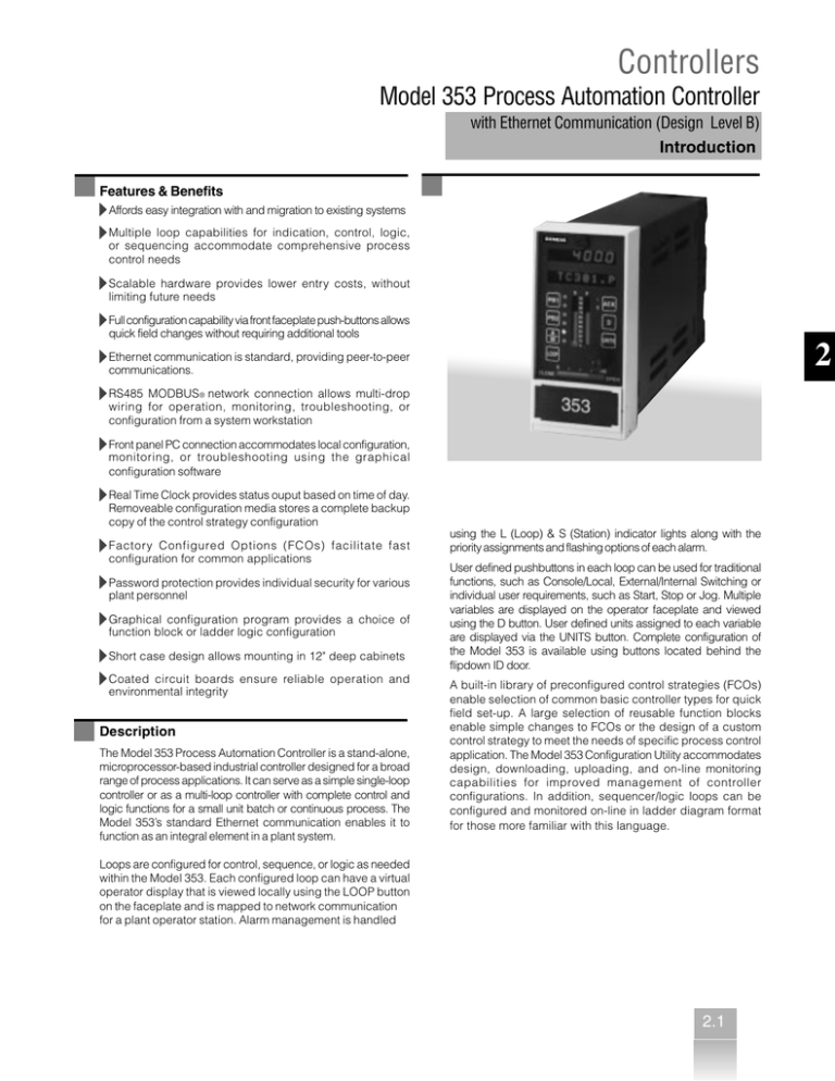 353 Process Automation Controller with Ethernet