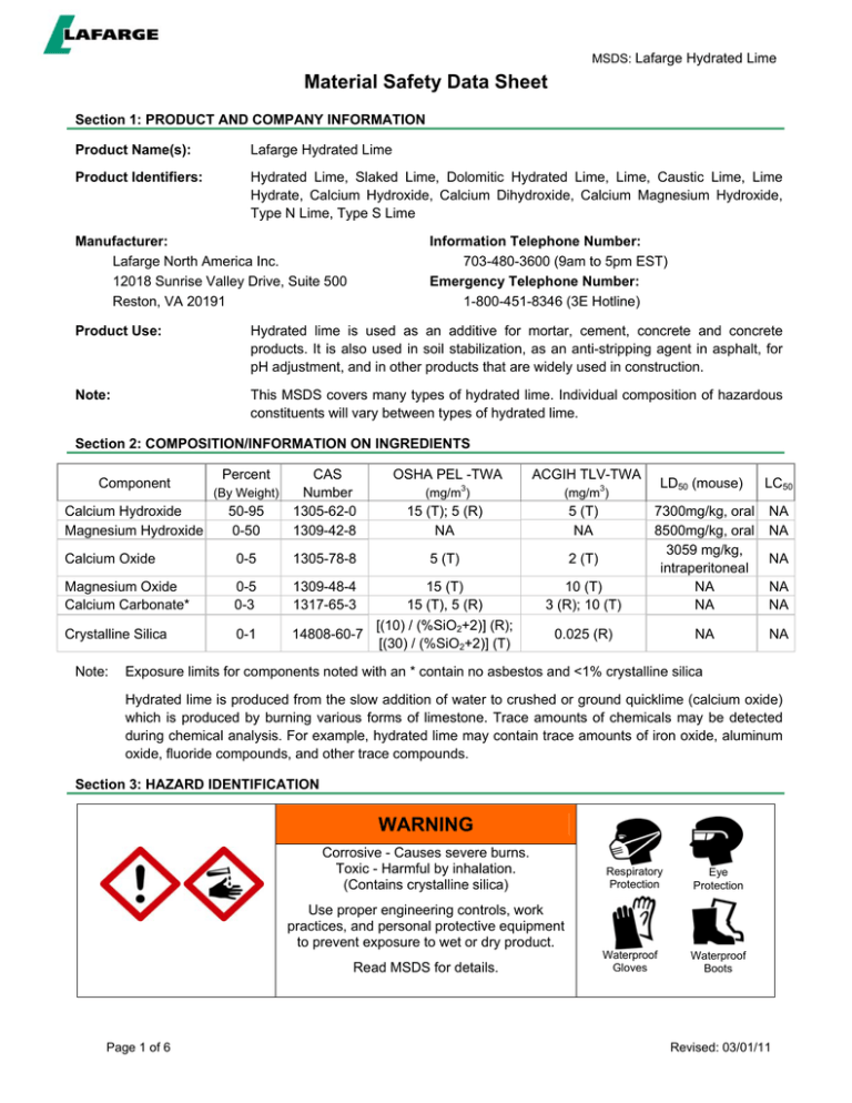 Material Safety Data Sheet