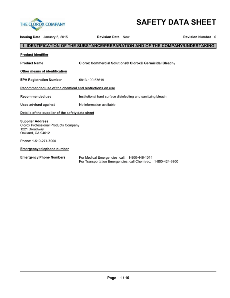 Safety Data Sheet Safety Data Sheet