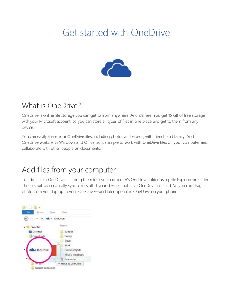 OneDrive: Get Started Guide