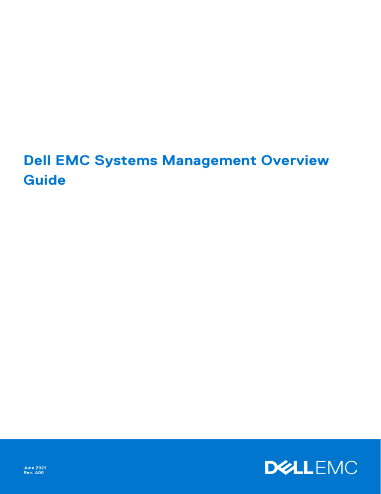 Dell EMC Systems Management Overview Guide