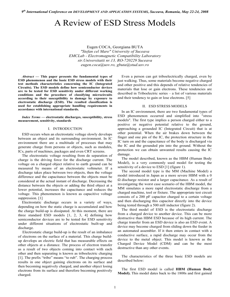 ESD Stress Models Review: HBM, MM, CDM Testing & Classification