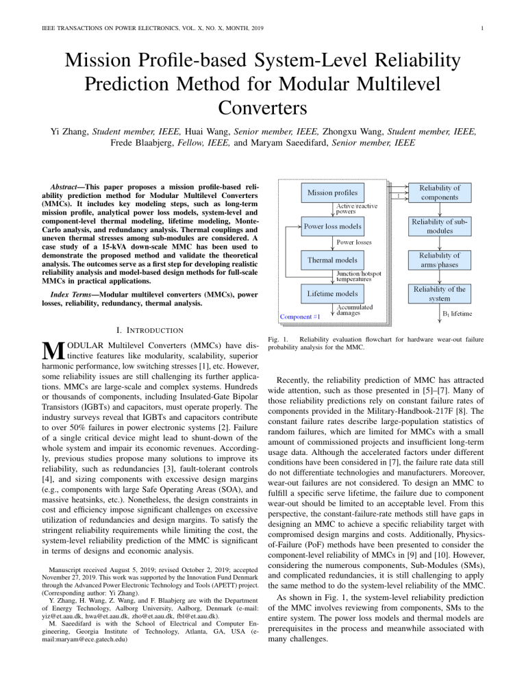 Mission profile-based system-level reliability prediction method for modular multilevel converters