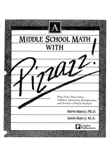 7th Grade Math Resources Units 1-4