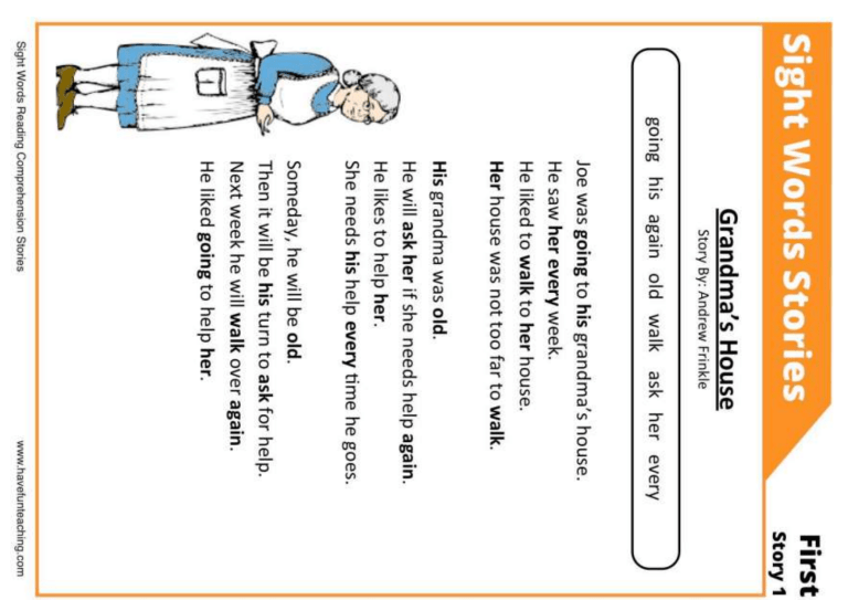 Sight Words Stories grade 1 3 