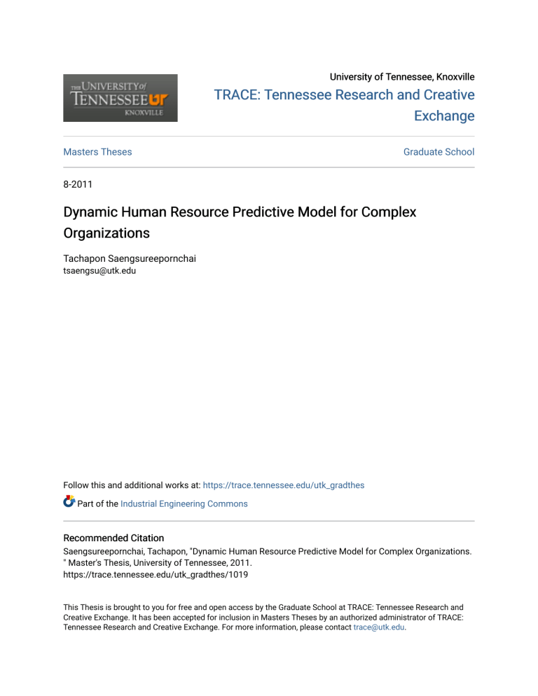 Dynamic Human Resource Predictive Model for Complex Organizations
