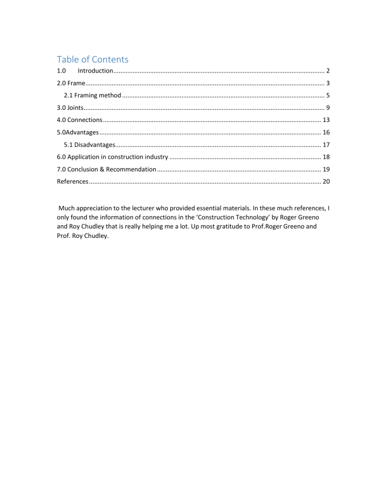Structural Steel Framing Report