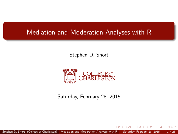 Mediation & Moderation Analysis with R