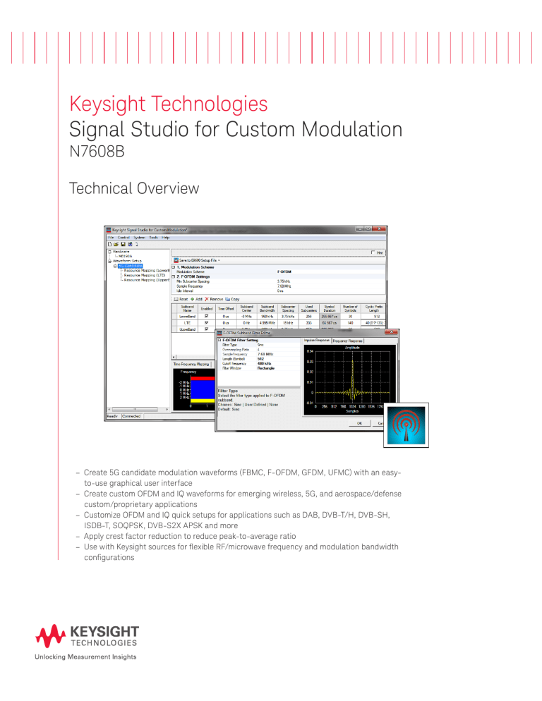 Keysight Signal Studio Custom Modulation N7608B Overview