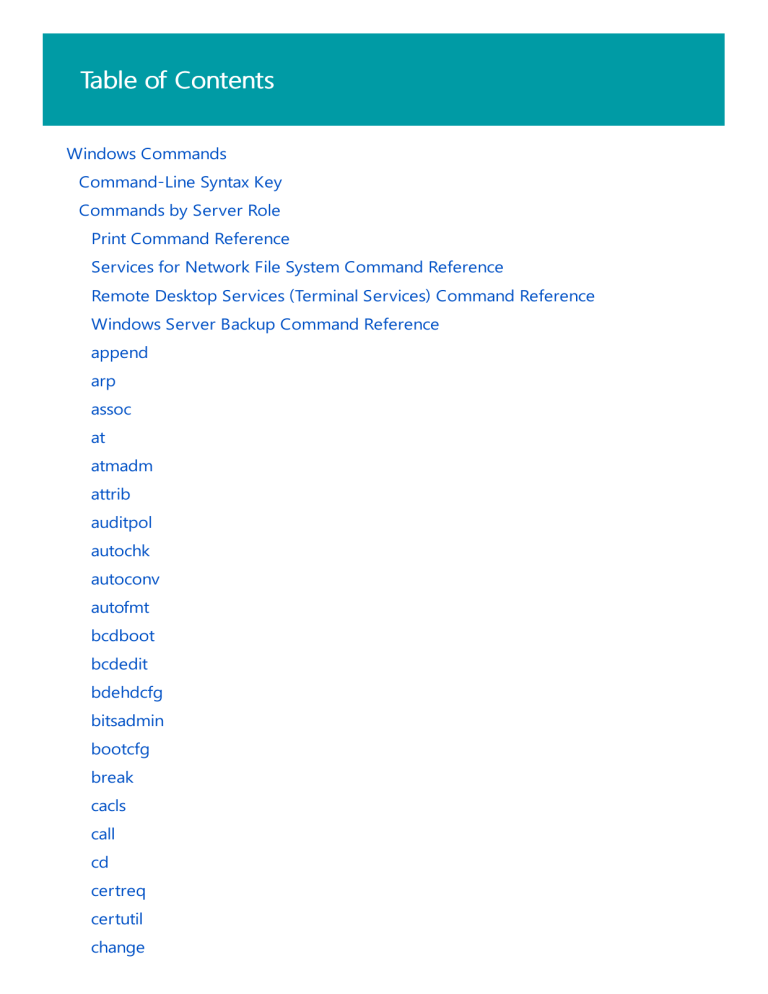 Ws commands