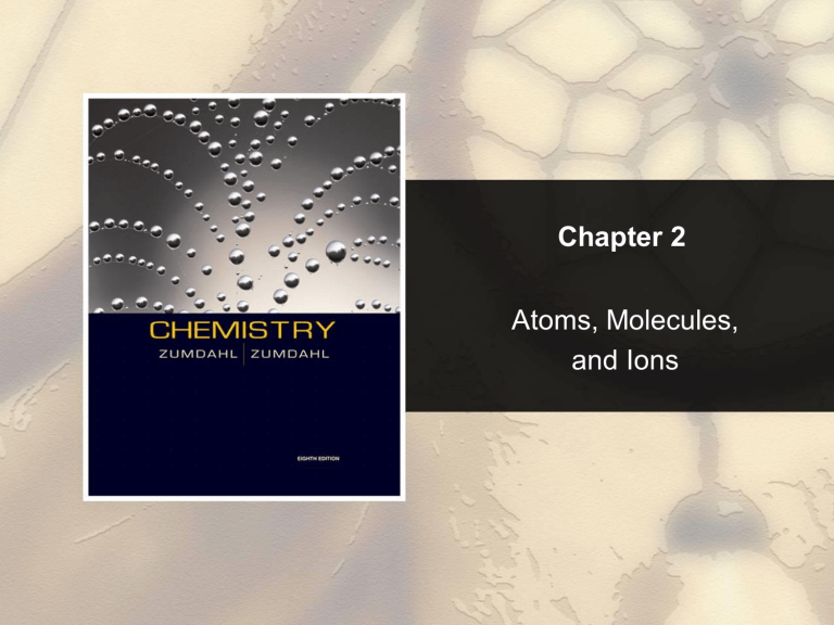 Atoms, Molecules, and Ions: Chemistry Presentation