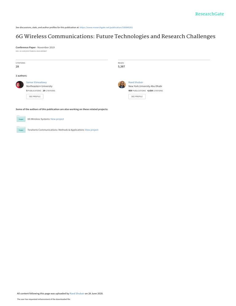 6G Wireless: Future Tech & Research Challenges