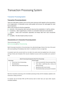 Transaction Processing Systems
