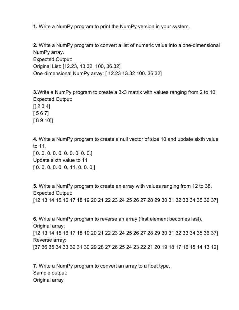 Numpy