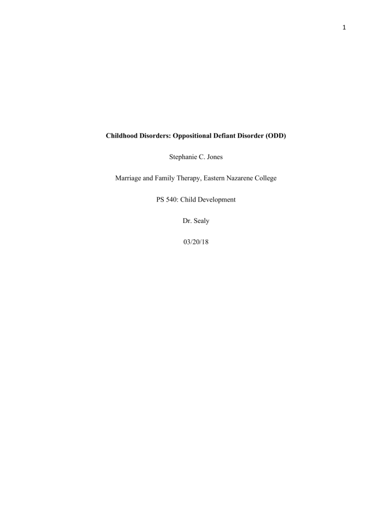 Oppositional Defiance Disorder Research Paper oppositional-defiance-disorder-research-paper