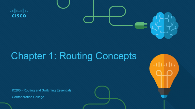 Routing Concepts: Router Configuration & Operation