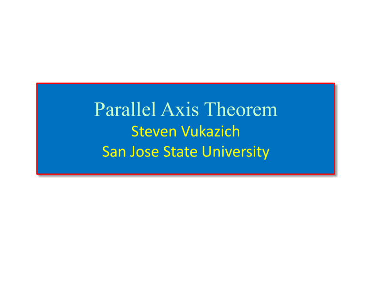 Parallel Axis Theorem Explained