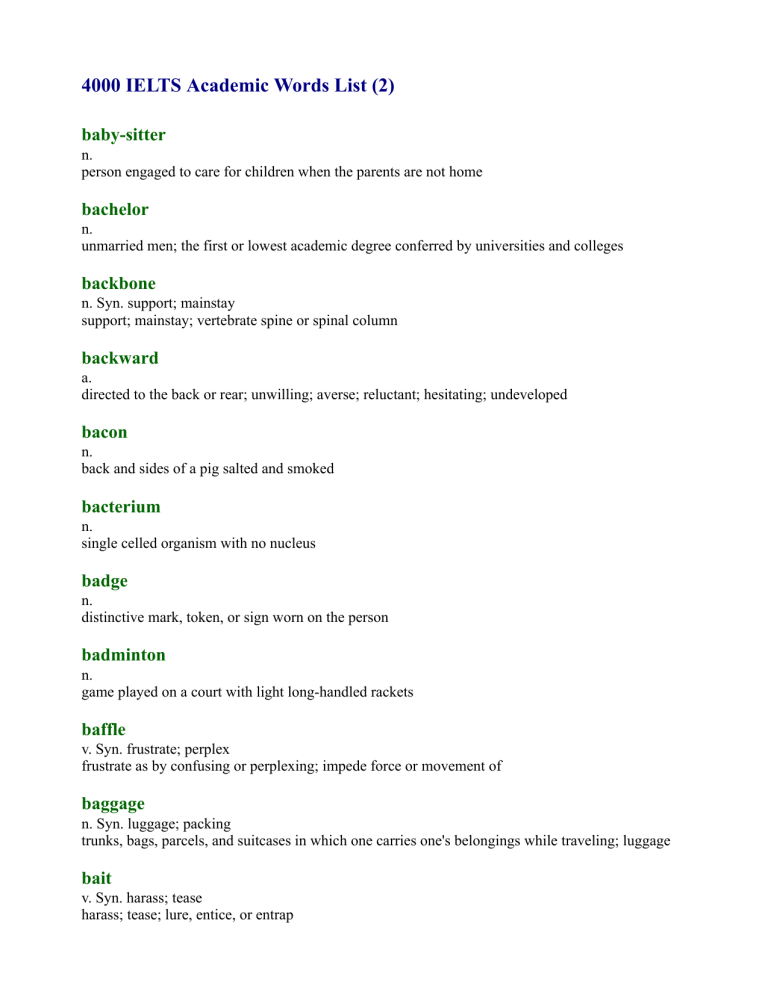 IELTS Academic Word List (2)