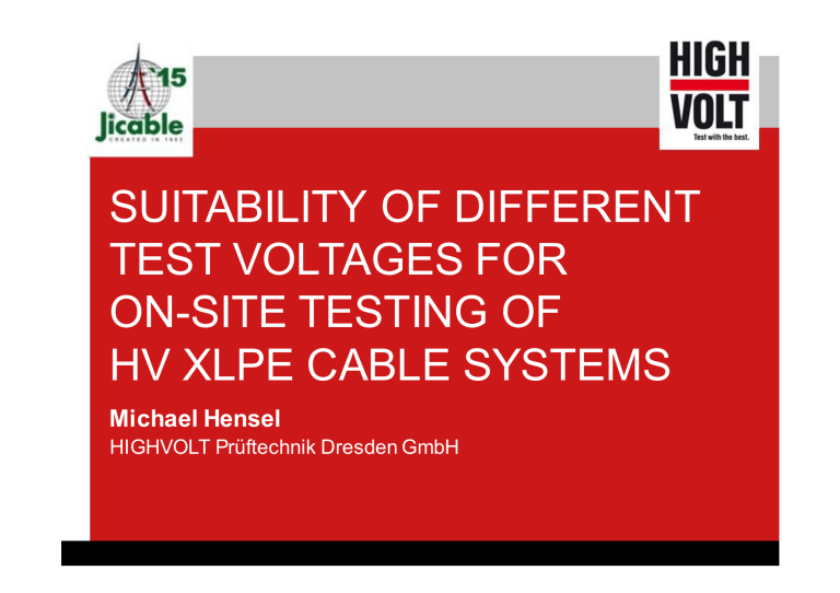 HV XLPE Cable Testing: Voltage Suitability Analysis