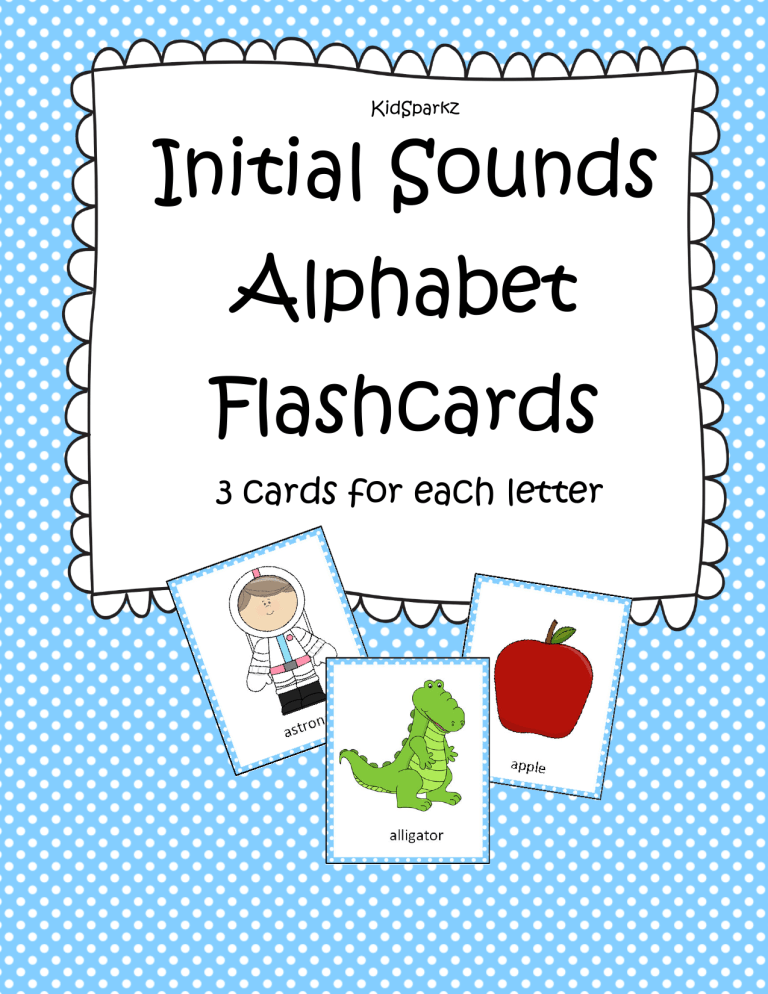 Alphabet Initial Sounds Flashcards