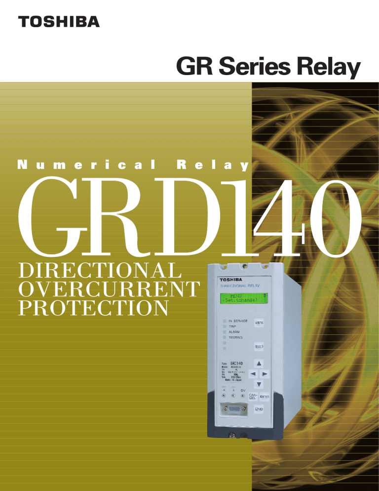 Toshiba GRD140 Directional Overcurrent Relay Specs