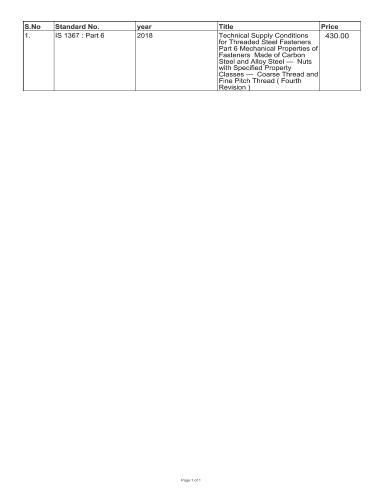 Standard 10280 Standard 10280