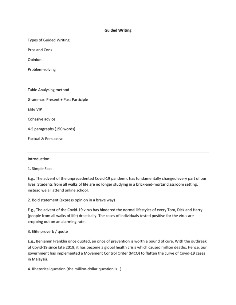 Guided Writing