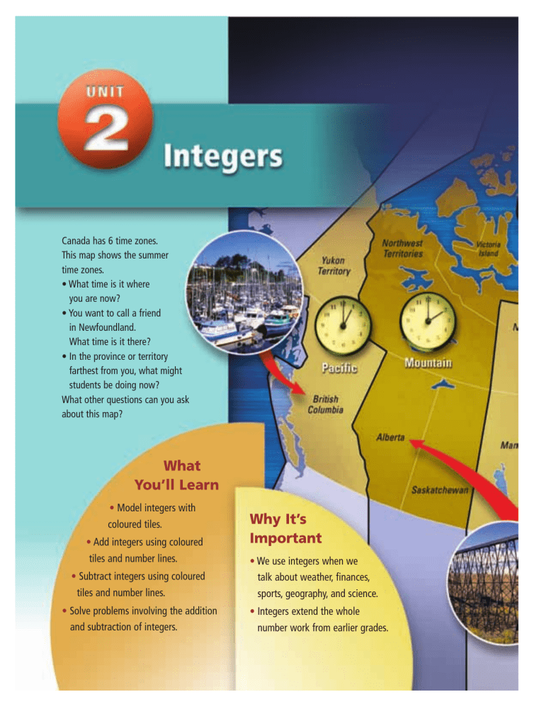 Unit 2 Integers