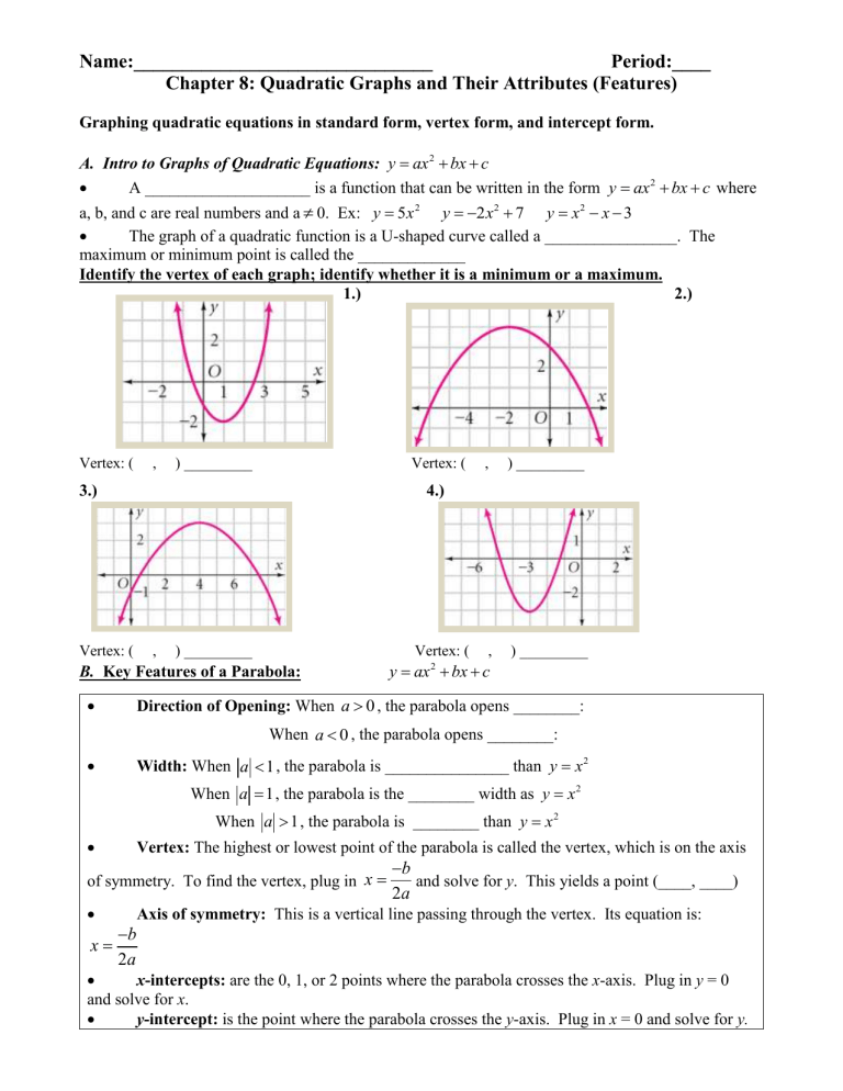  Quadratic Graphs And Their Properties